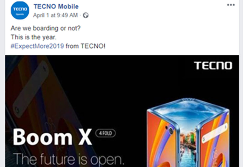 Tecno Boom X: The affordable Foldable Smartphone we could see in 2019